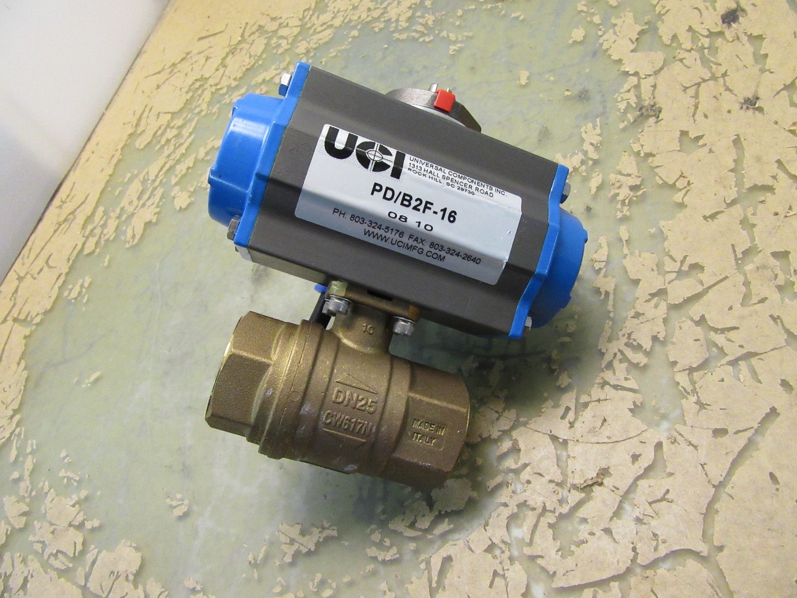 UCI PD/B2F-16 pneumatic actuated ball valve w/ DN25 CW617N [2*Q-25] | eBay