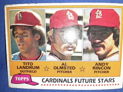 1981 Topps - Future Stars #244 Tito Landrum, Andy Rincon, Al Olmsted ...