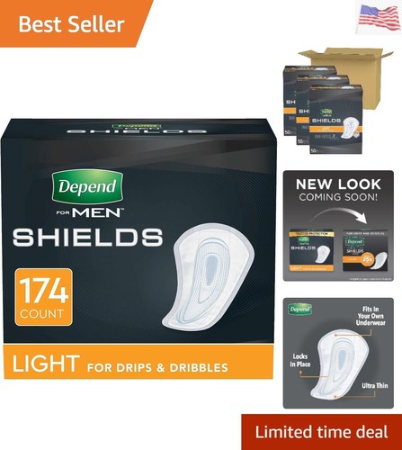 Incontinence/Bladder Control Shields, Pads for Men, Light Absorbency ...