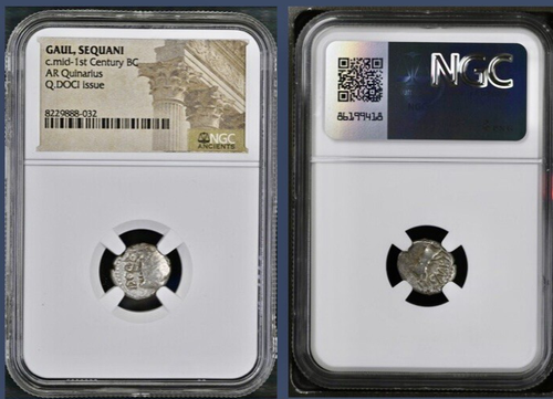 Celtic Sequani Tribe Coin 57BC-50BC Certified Gaul NGC Graded Ancient ...