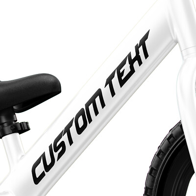 2x Personalised Bike Frame Text Lettering Decal Sticker BMX Mountain ...