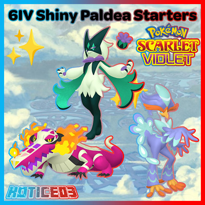 Shiny Paldea Starters 6IV Pokemon Scarlet & Violet 🚀Fast🚀 Indigo Disk ...