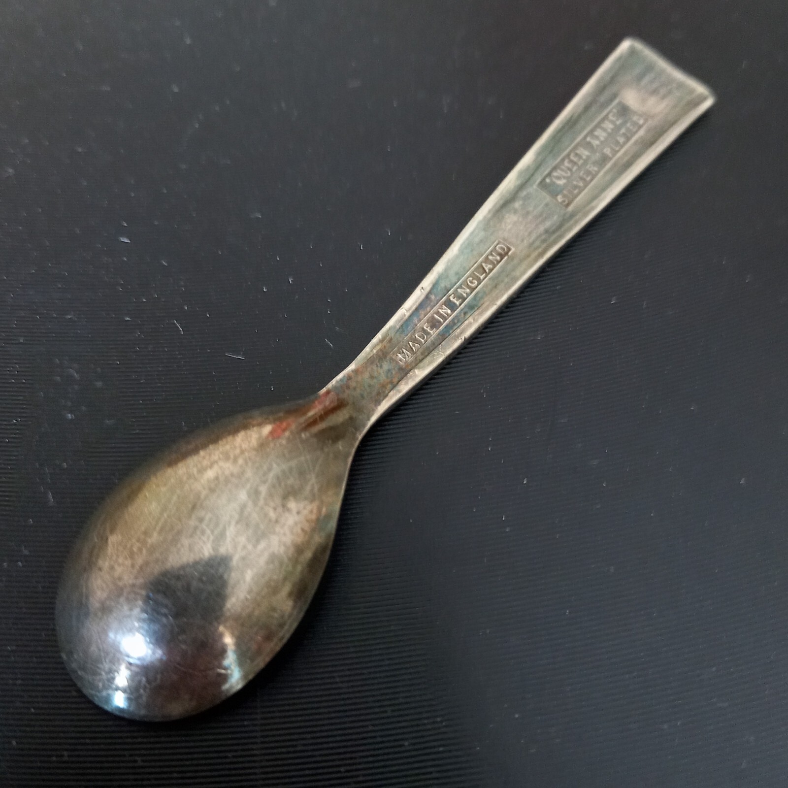Signed Vintage Queen Anne Silver Plated Small Spoon Teaspoon Salt ...