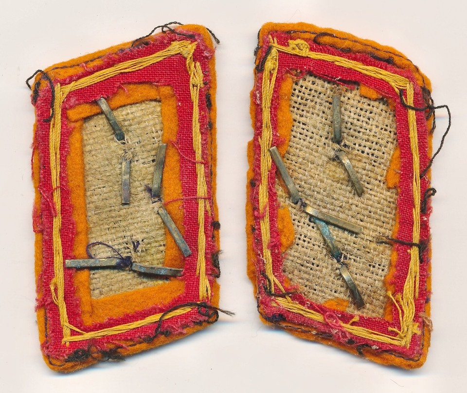 WW2 German collar tab set reichspost postal officer insignia uniform ...