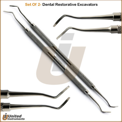 Set Of 2 Dental Blade Spoon Excavators Removal Of Caries Dentin Lab ...