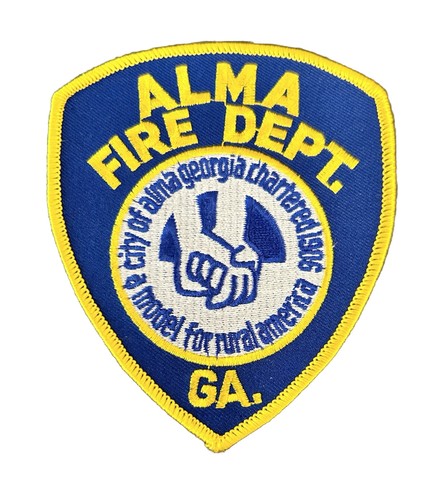 VINTAGE GEORGIA GA ALMA FIRE DEPT PATCH BACON COUNTY MODEL FOR RURAL ...
