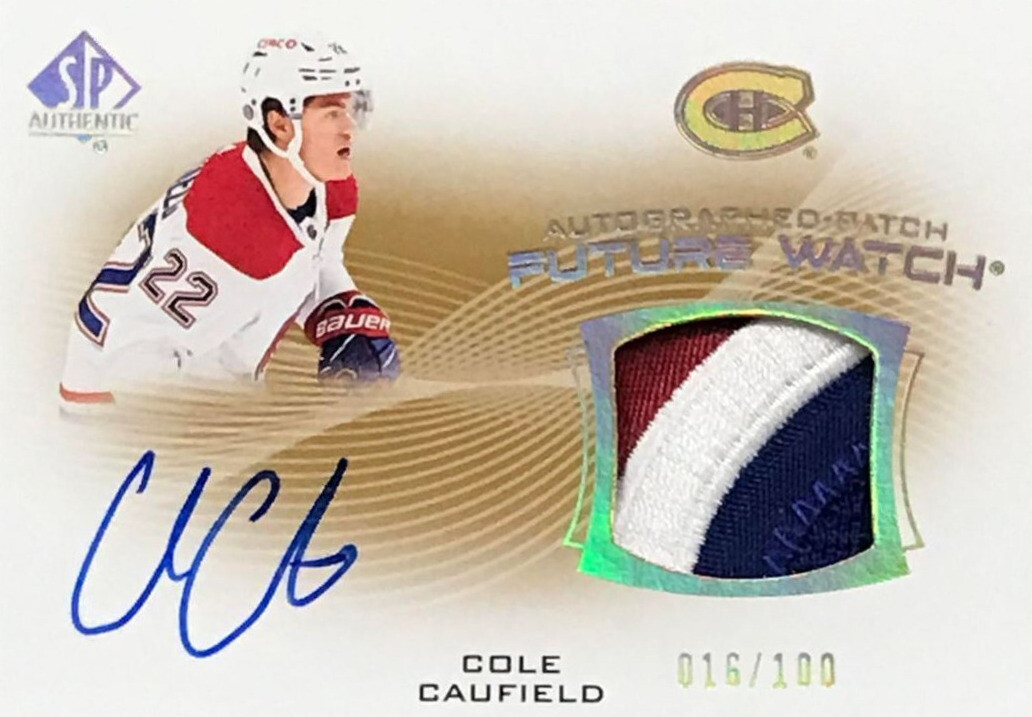 2021-22 SP Authentic - Future Watch Auto Patch #FWAP-CC Cole Caufield ...