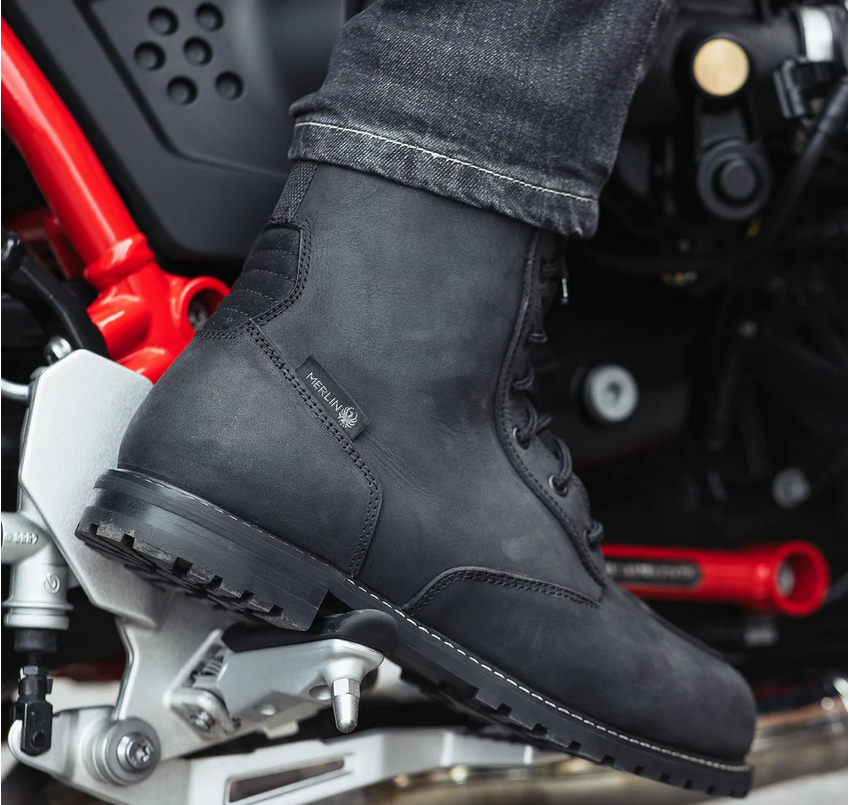 Merlin Drax II D3O® Motorcycle Boot Black Waterproof MWB080 | eBay UK
