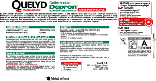 Quelyd Colle Mastic DEPRON Et Revêtements Isolants Haute Performance 6 Kg 744759567673 | eBay