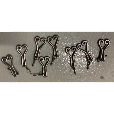 Set of 8 Swirl Designed Silver Metal Hooks | eBay