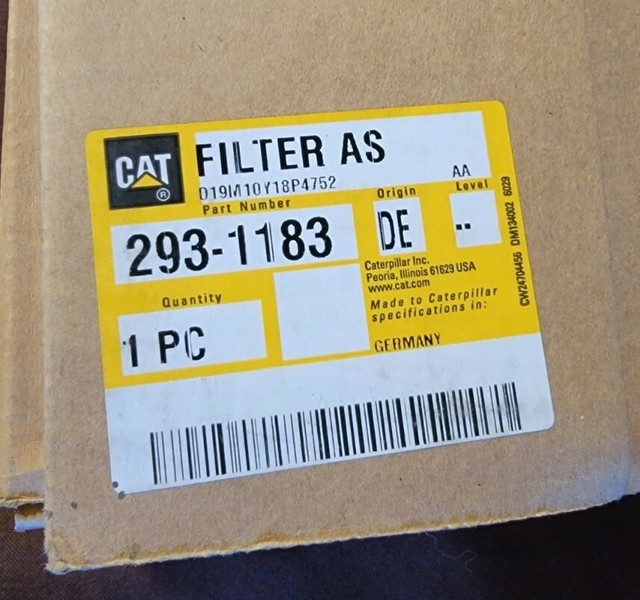 Caterpillar Filter 293-1183 CAT 2931183 for sale online | eBay