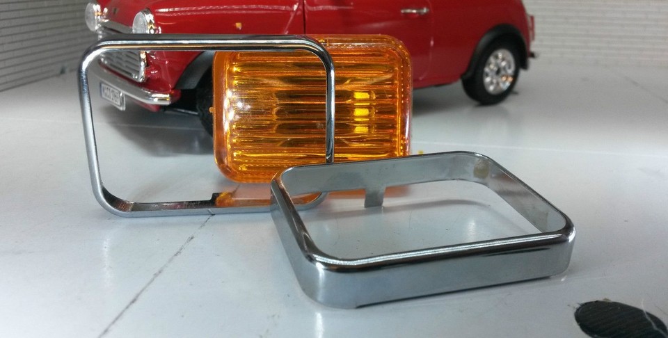 Austin Rover Classic Mini LED Chrome Smoked Amber Wing Indicators ...