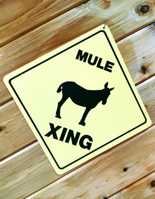 LANDSCAPING STREET CROSSING SIGN MULE DONKEY XING 16" Point to Point | eBay