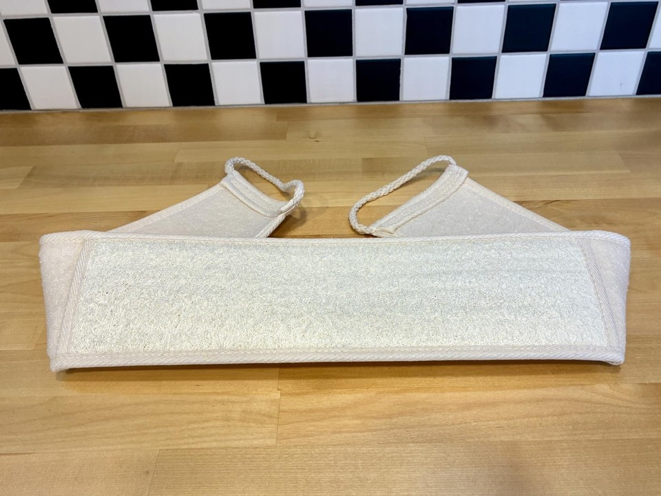 US Exfoliating Bath Scrubber Shower Back Strap Loofah Spa Body Skin ...