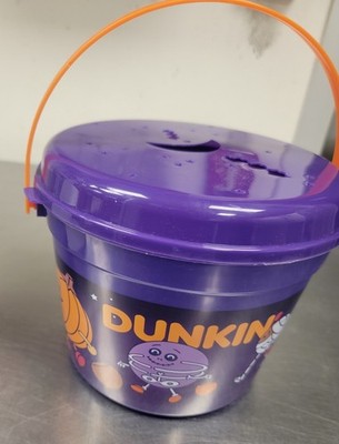 Limited Edition 2024 Dunkin Halloween Bucket With Lid | eBay