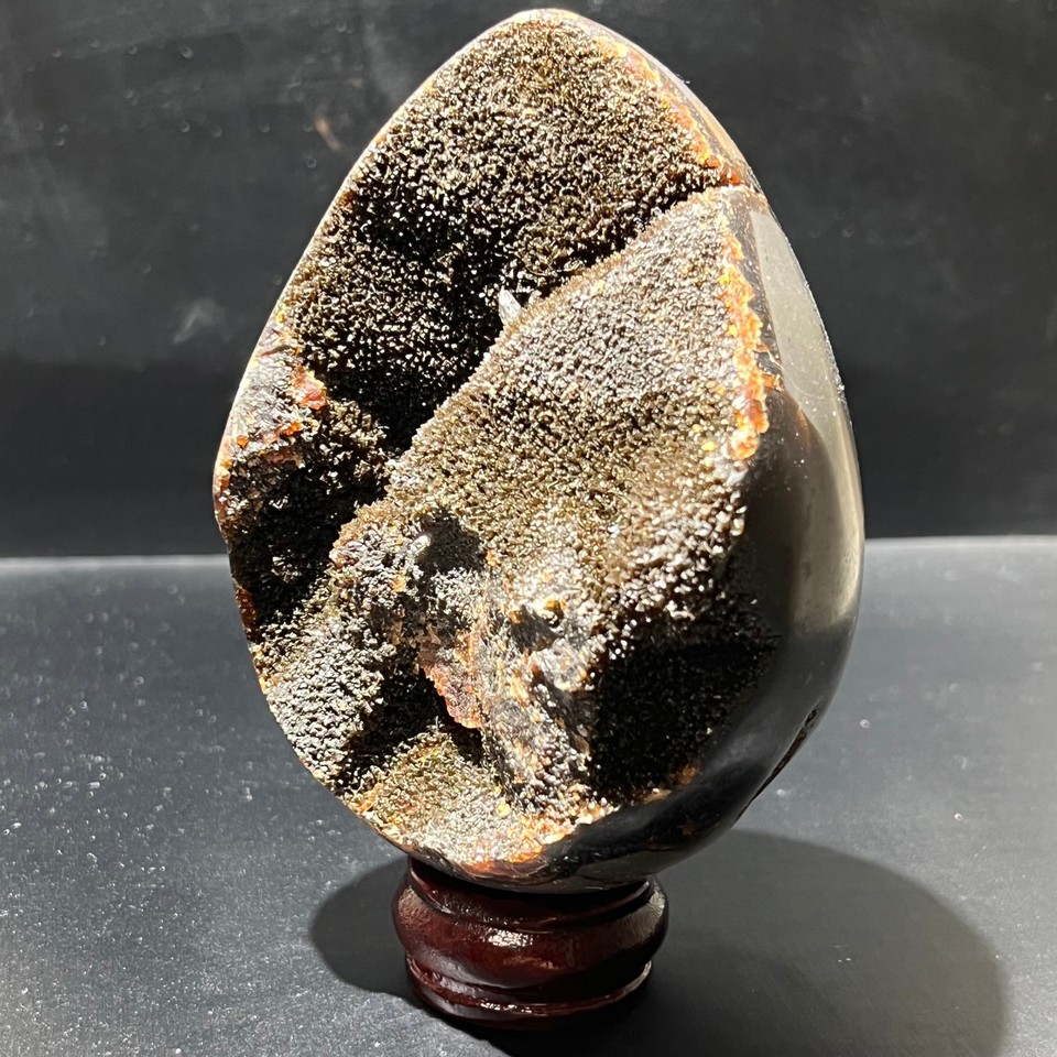 608G Natural Turtle Back Stone Egg Shape Dragon Crystal Crack Gem ...