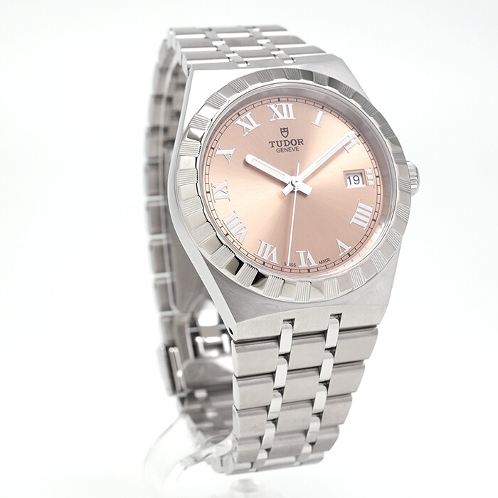 TUDOR Royal 38mm 28500-0007 Salmon Pink Dial Box/Paper | eBay