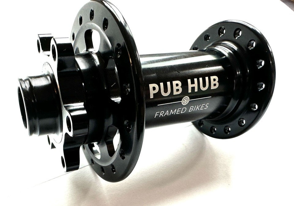 FRAMED 32h 32 hole 110mm x 15mm 6 Bolt Disc Front Hub Black Bike Sealed ...