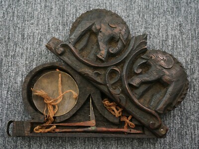 BALANCE SCALE in Carved Oak ELEPHANTS Case - EARLY Opium Scale | eBay