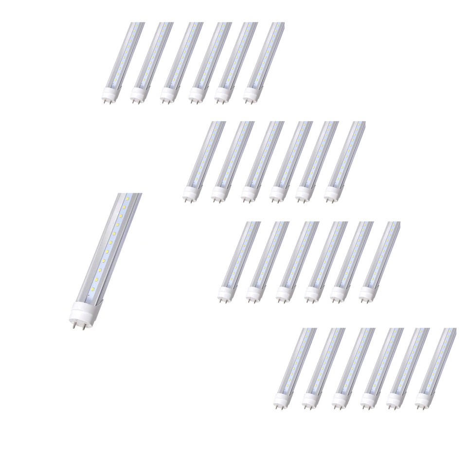 4Ft LED Tube Daylight 48 Inch Non Ballast F40T12 Double-End Clear Milky ...