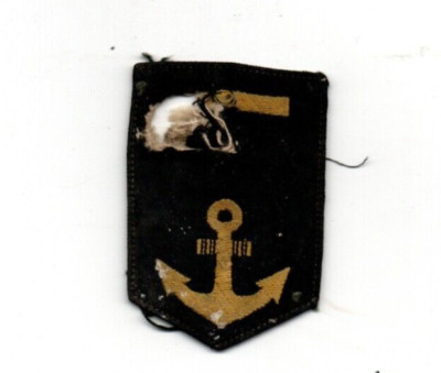 WW2 Japanese Navy Able Seaman Rank Insignia Patch Name on back is ...