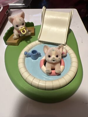 Calico Critters Sandbox & Pool With Slide And Ladder Twin Kittens Epoch ...