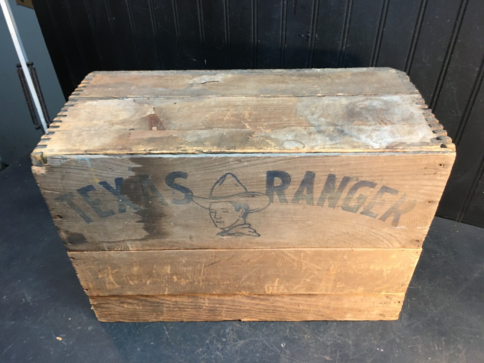 Vintage Texas Ranger Toy Gun Wood Box Shipping Crate High Explosive ...