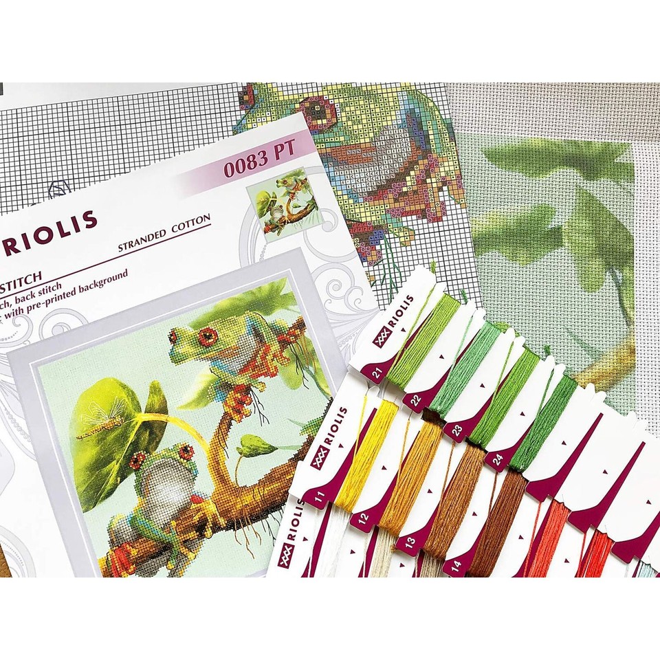 Cross-stitch kit Riolis Frogs 0083PT | eBay
