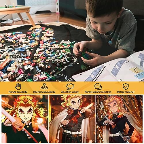 Demon Slayer Sword Building Set, 27in Building Block Rengoku Kyoujurou ...