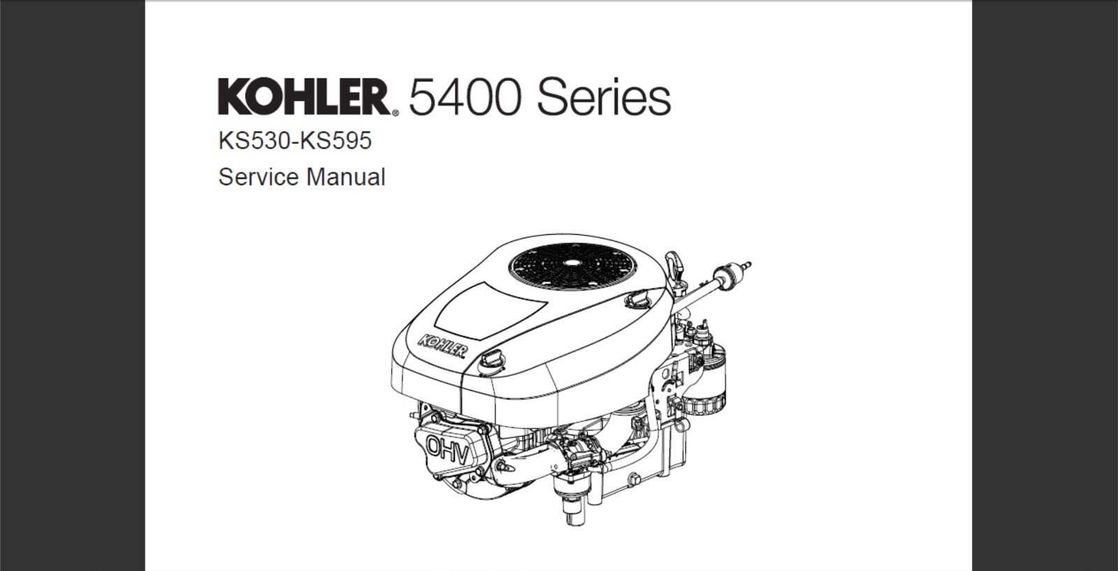 Kohler 5400 Series KS530 KS595 Engine Workshop Service Manual | eBay