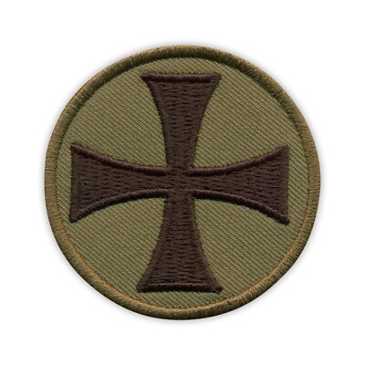 Le Templier Croix - Rond Patch, Attenué Patch / Badge Brodé | eBay