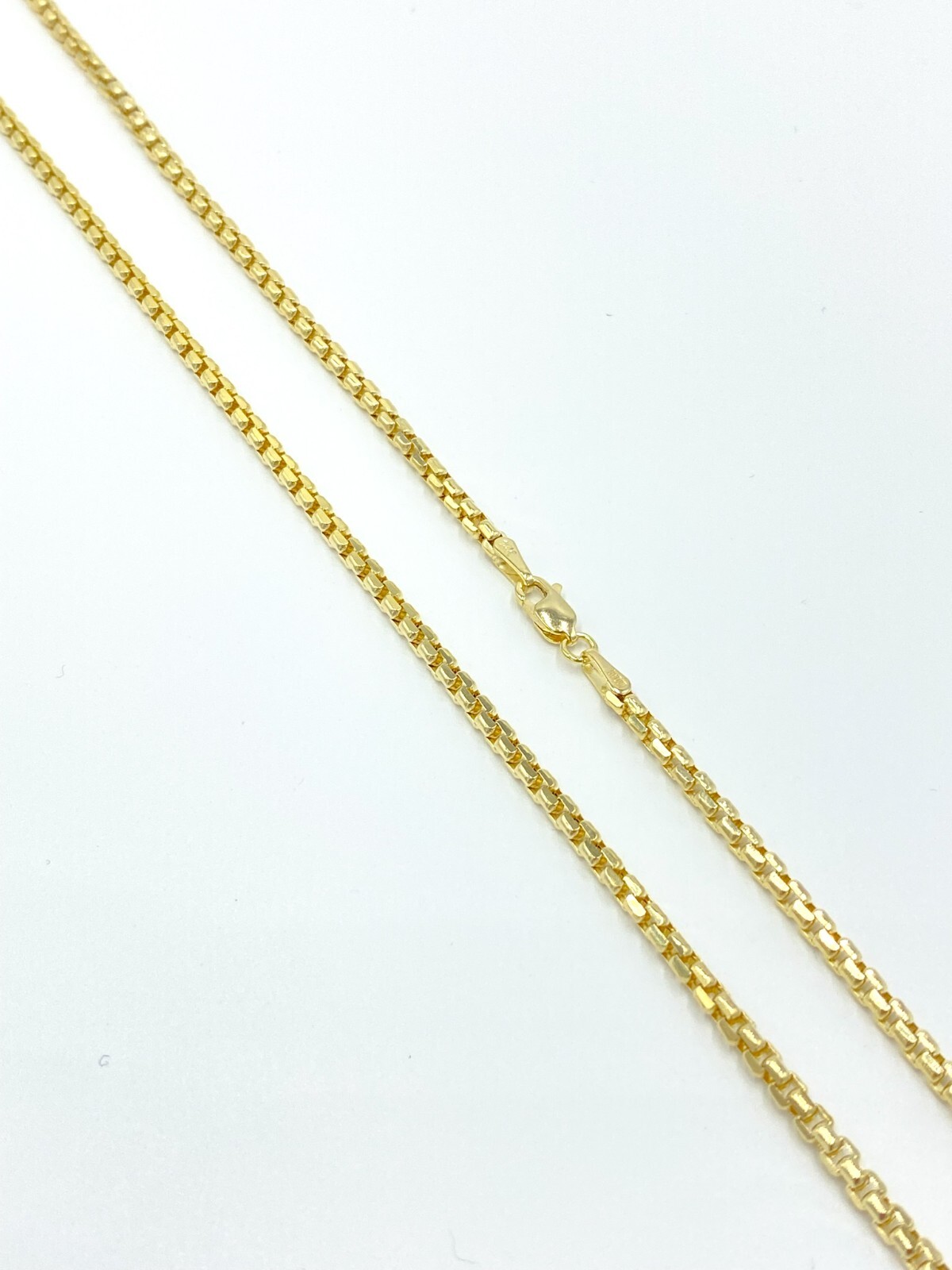 2.6mm Round Box Chain Necklace Solid 14k Yellow Gold Round Box Chain | eBay