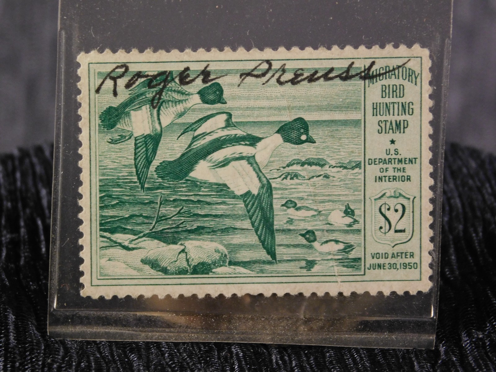 1949 Federal Duck stamp print and stamp signed by the artist Roger ...