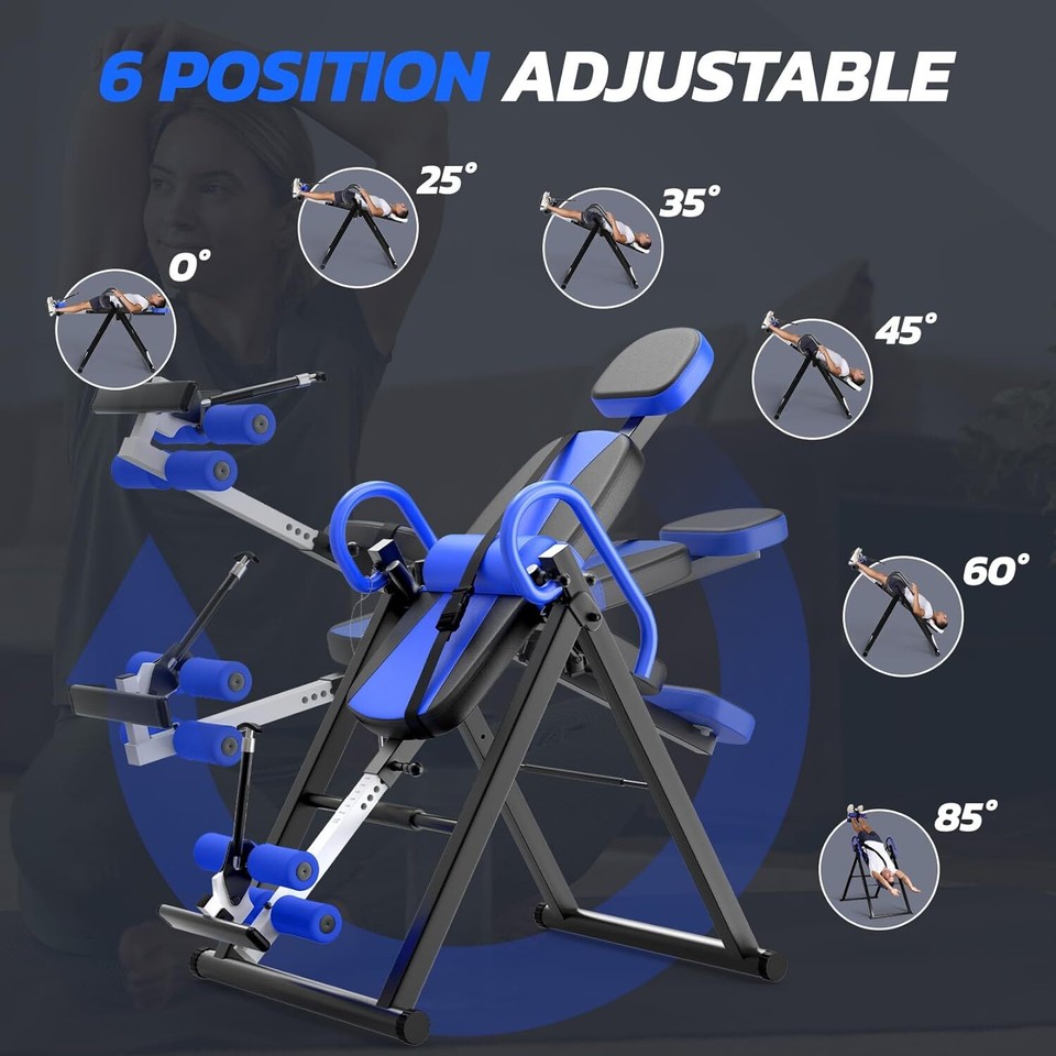 Inversion Table for Back Therapy Heavy Duty Adjustable Stretcher Pain ...