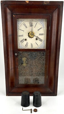 Circa 1840 Waterbury Ogee Weights Driven Clock 30-Hour, Time/Strike ...