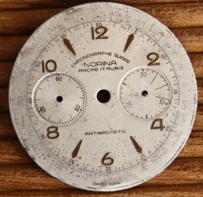 Grand Cadran montre chronographe mécanique NORINA Landeron 48/51 ...