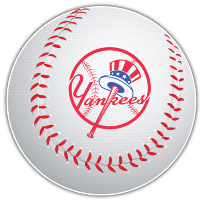 New York Yankees MLB Round Logo Ball Car Bumper Sticker Decal - 3'' or ...