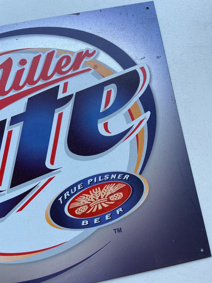 Miller Lite Metal Tin Hanging Sign | eBay
