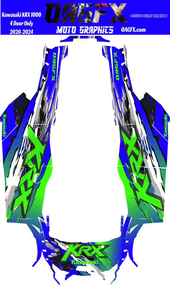 2020 - 2024 Kawasaki Teryx KRX 4 Door 1000 Graphic Kit-Pro Edition D53 ...