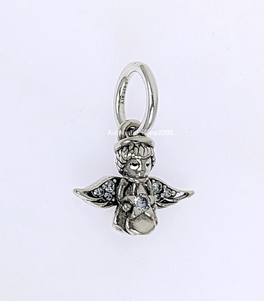 New 100% Authentic PANDORA 925 Ale Sparkling Angel Dangle Charm ...