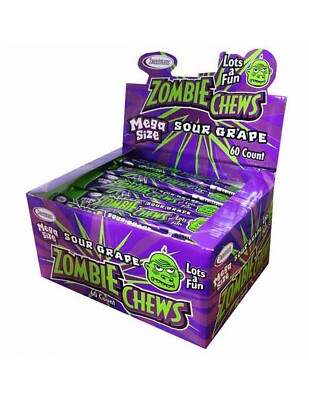 Zombie Chews Sour Grape x 60 | eBay