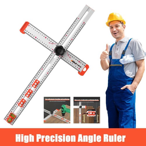 60CM High Precision Angle Ruler Woodworking Scribe Drawing Marking ...