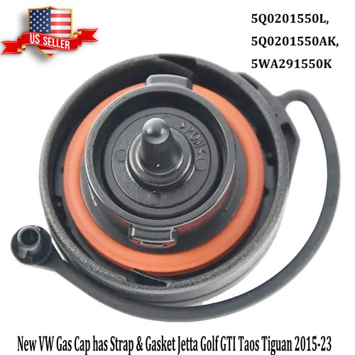 Brand New VW Gas Cap has Strap & Gasket Jetta Golf GTI Taos Tiguan 2015 ...