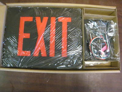 NEW PRESCOLITE GC1REB GC SERIES CAST ALUMINUM LED EXIT SIGN FREE ...
