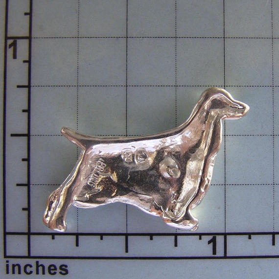 Small Sterling Silver English Springer Spaniel Standing Study Lapel Pin ...