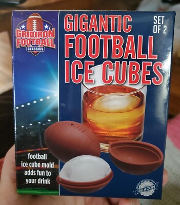 Gridiron Football Gigantic Football Ice Cube Molds Set Of 2 | eBay