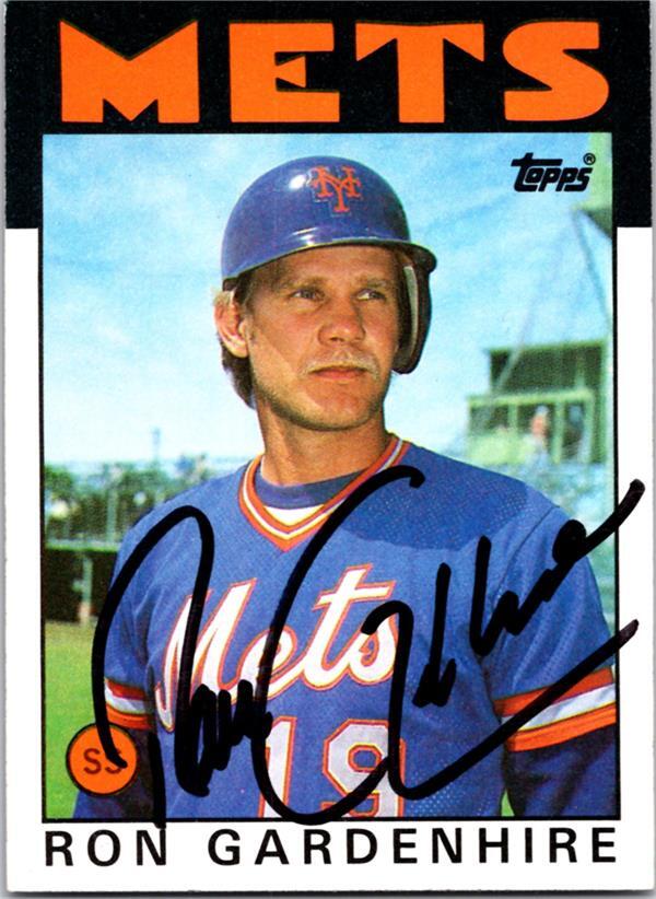 Ron Gardenhire autographed baseball card (New York Mets) 1986 Topps ...