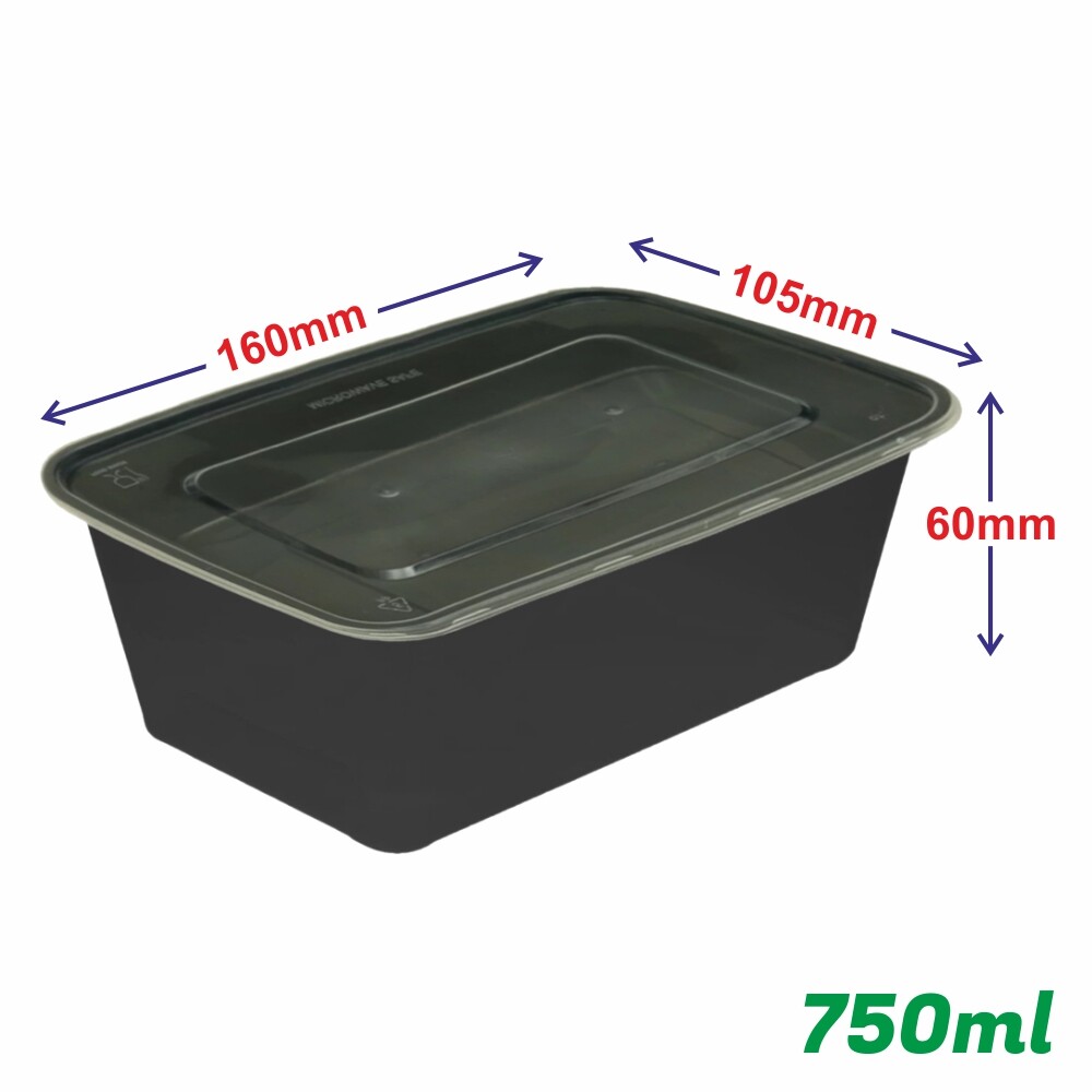 Plastic Food Containers Microwave Safe Storage Tub Clear Boxes with Lid ...