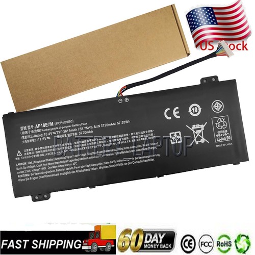 AP18E7M AP18E8M Battery For Acer Predator Triton 300 PT315 Nitro 7 ...