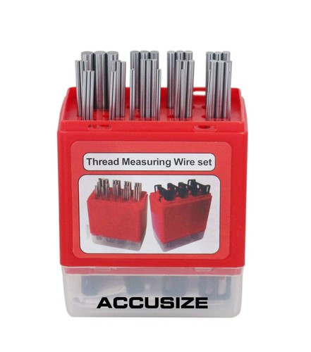 U.S. and Metric Thread Measuring Wire Set with Thread Measuring Wire ...